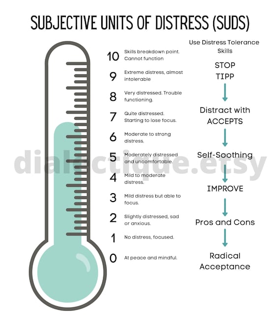 Subjective Units of Distress Handout | Etsy