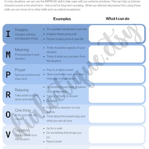 DBT Crisis Survival Skills - Distress Tolerance Skills Bundle With 9 ...
