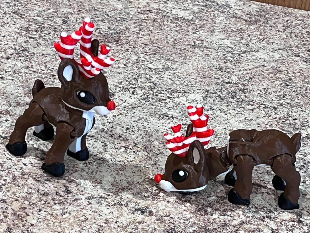Multi-color 3d Printed Rudolph Reindeer - Etsy