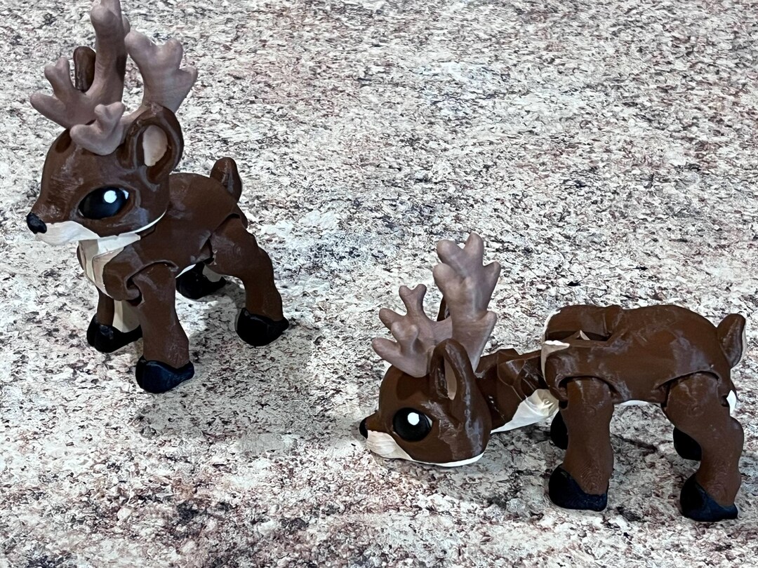 Multi-color 3d Printed Reindeer - Etsy