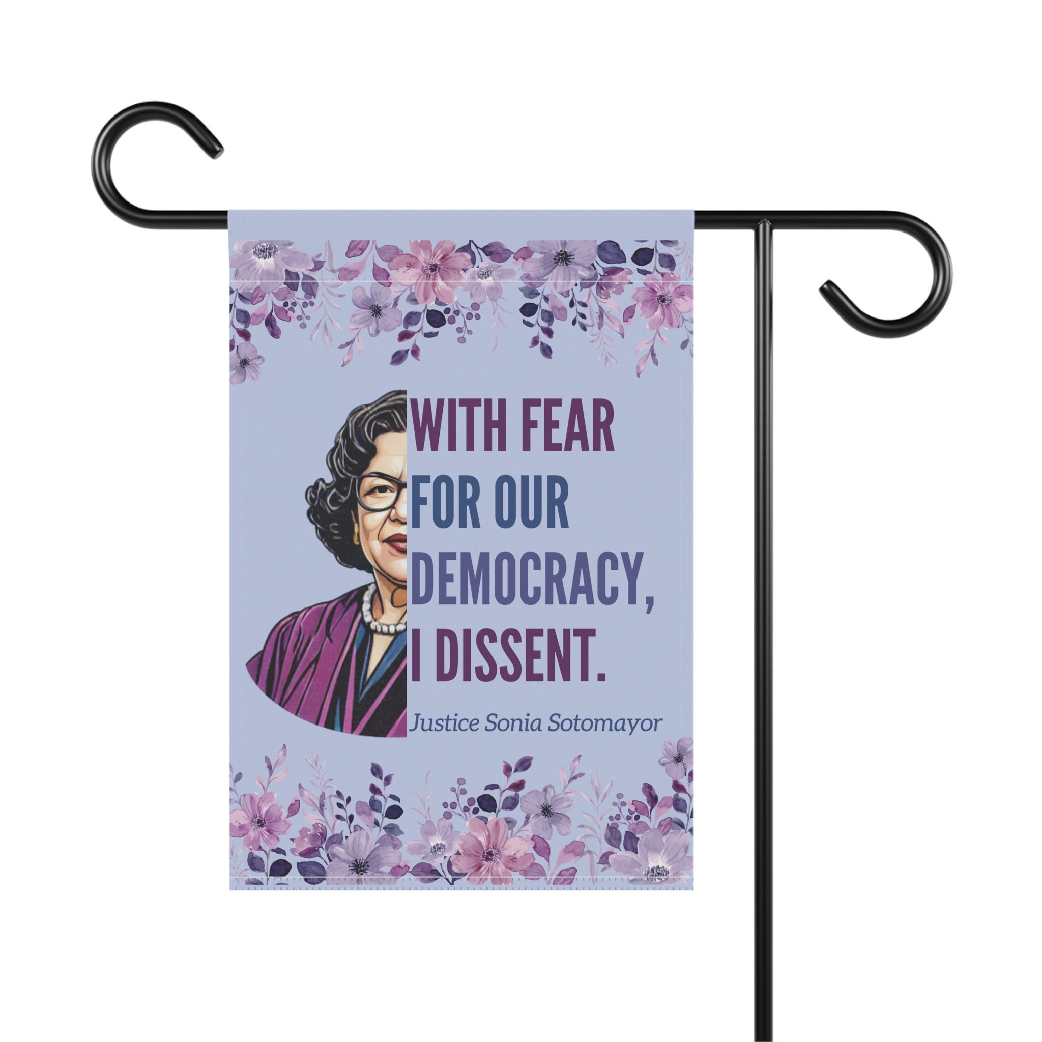 With Fear for Our Democracy Garden Banner, Dissent Yard Sign, Democrat ...