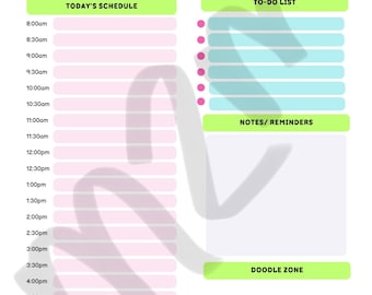 Colorful Daily Planner - Etsy