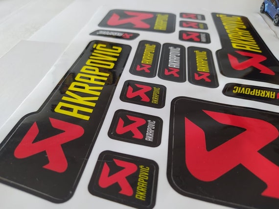 Akrapovic Decals Stickers Exhaust Graphics Set Paper Bumper Stickers ...