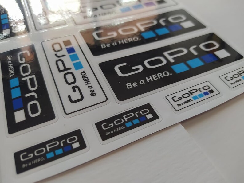 Gopro Laminated Stickers Decals Car Bike Surf Go Pro Action - Etsy