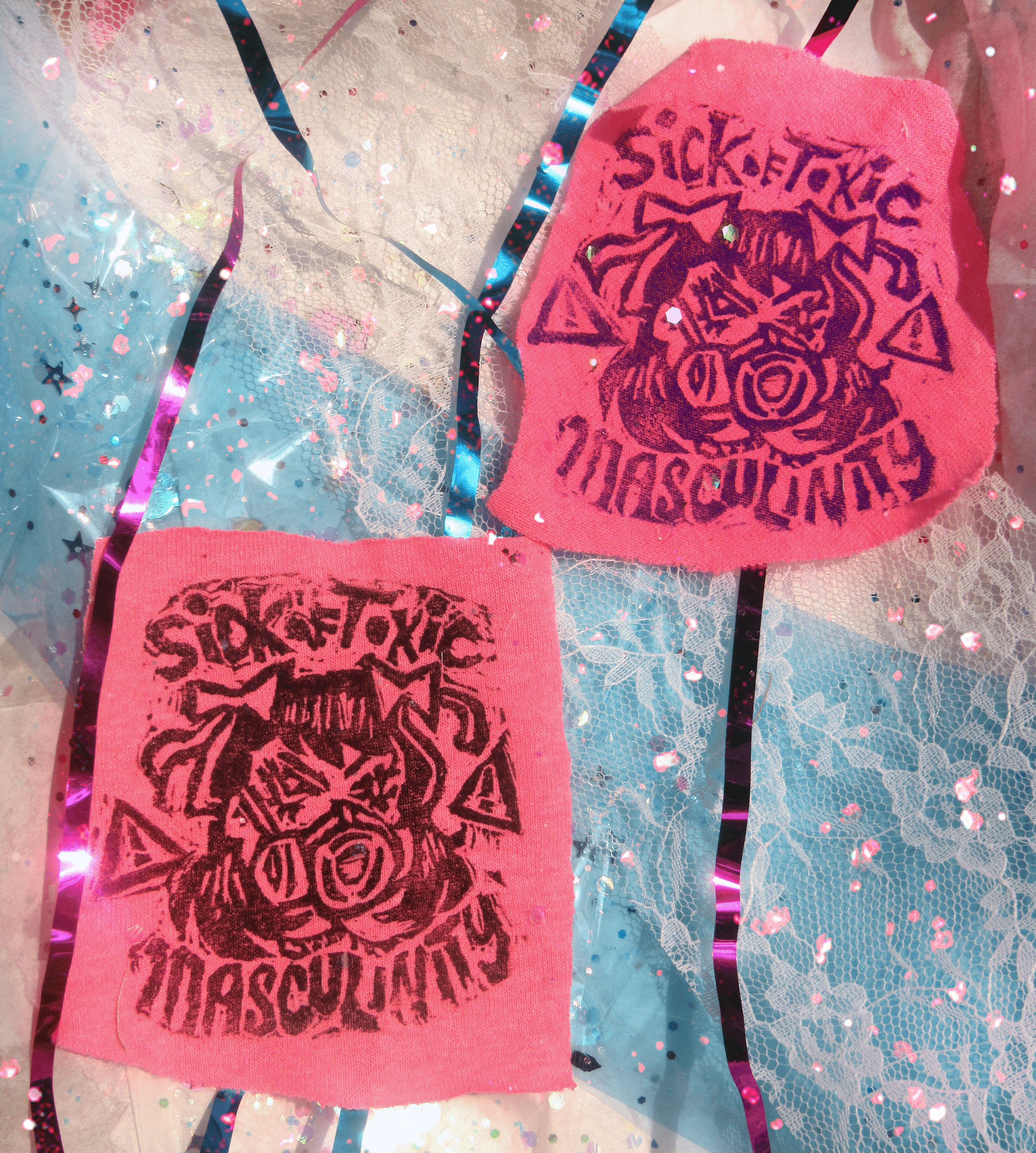 Sick of Toxic Masculinity! // Pink + Blue Patches - Etsy