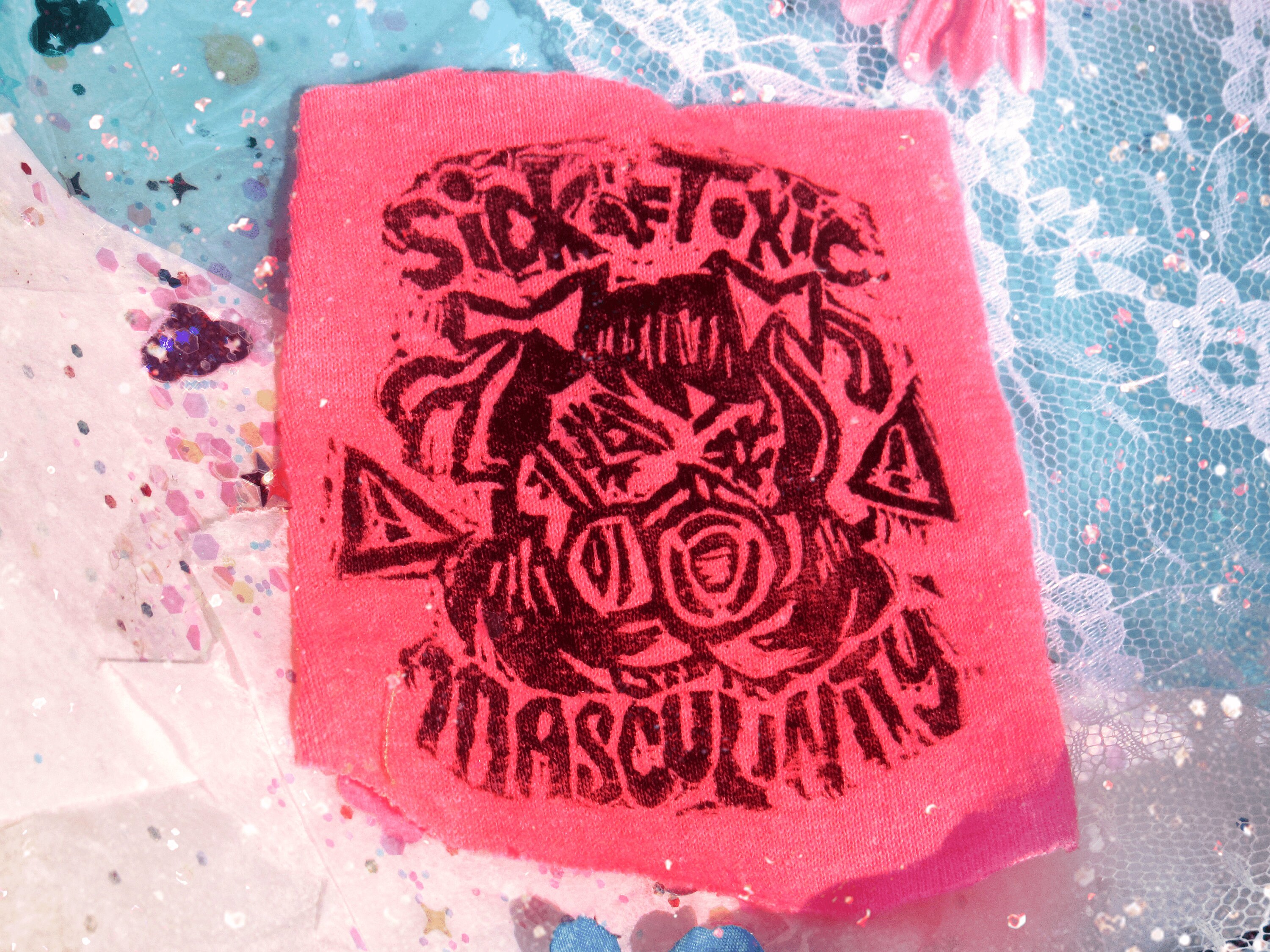 Sick of Toxic Masculinity! // Pink + Blue Patches - Etsy