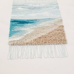 Handwoven Coastal Landscape Woven Art Wall Hanging, Fibre Art, Ocean ...