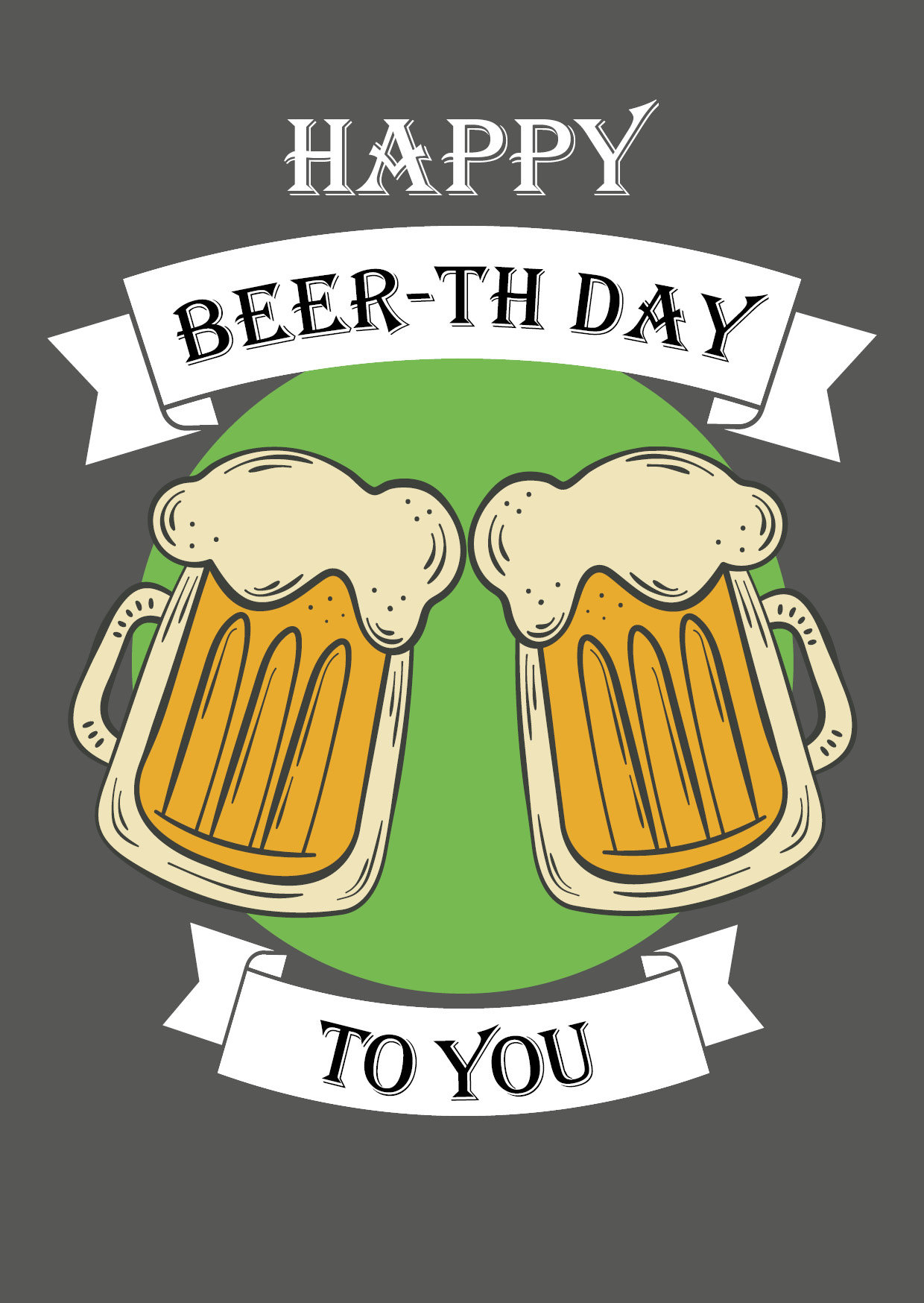 Happy Beer-th Day Birthday Congratulations Map - Etsy