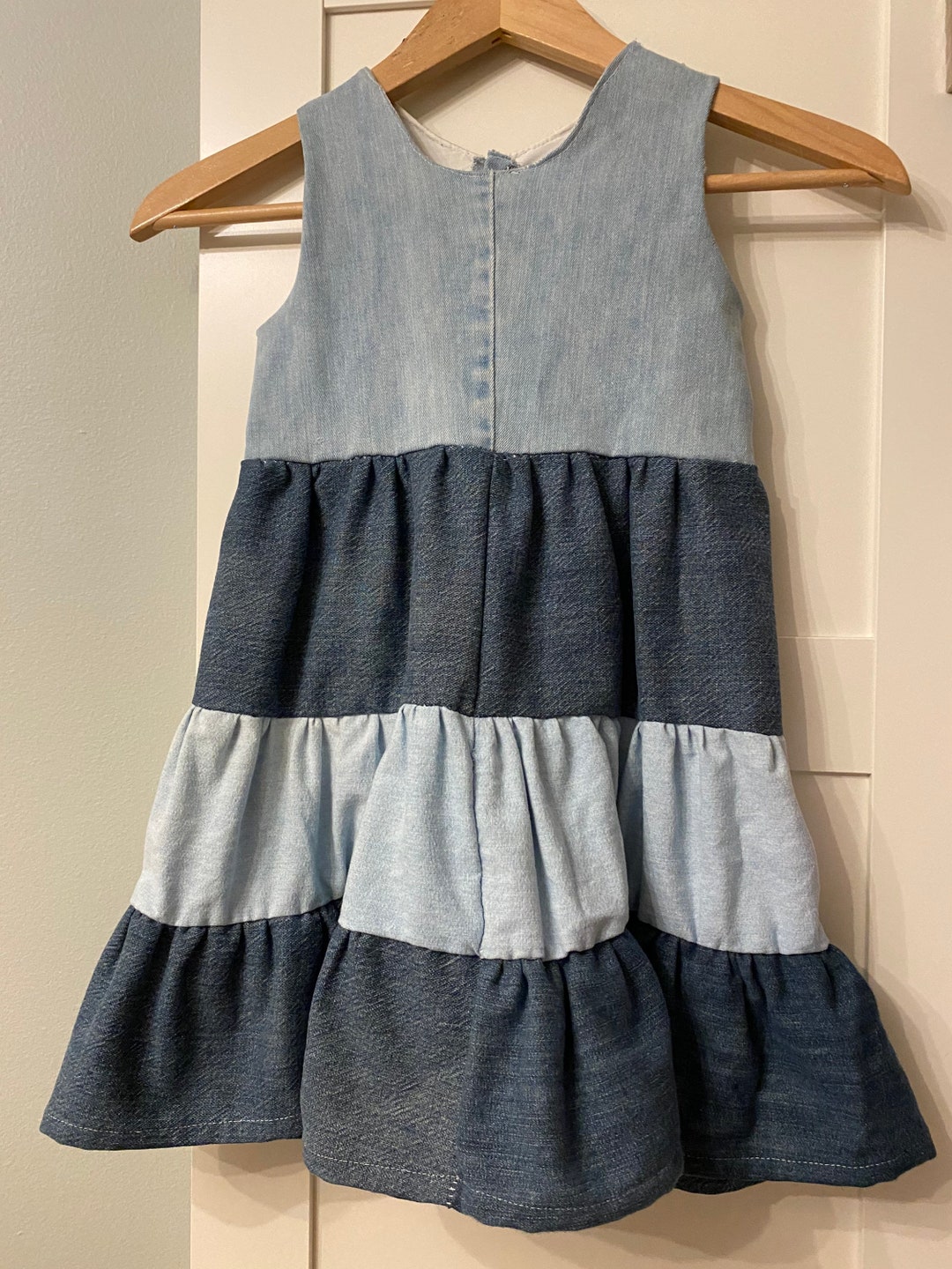 Girls Denim Dress| Little Girls Dress, Girls Denim Dress, Girls Tiered ...