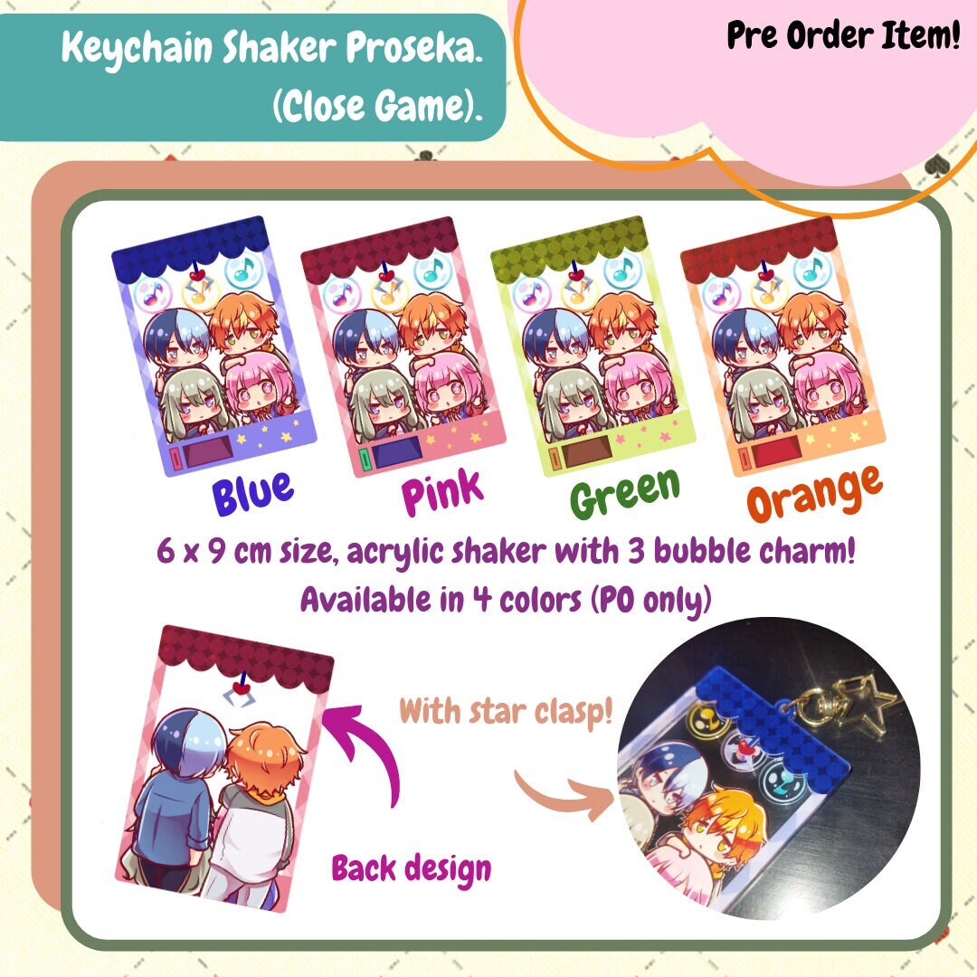 Project Sekai Close Game Shaker Keychain - Etsy