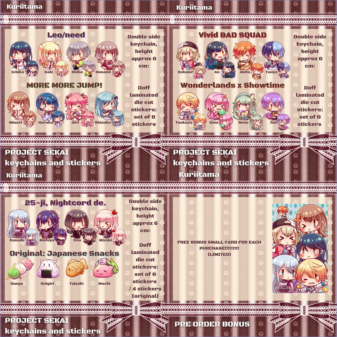 Project Sekai All Chara VS AVAILABLE Original Japanese - Etsy