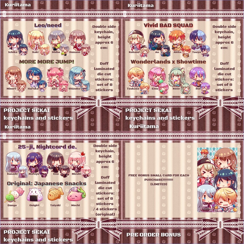 Project Sekai All Chara ( VS AVAILABLE!!) + Original Japanese Food ...