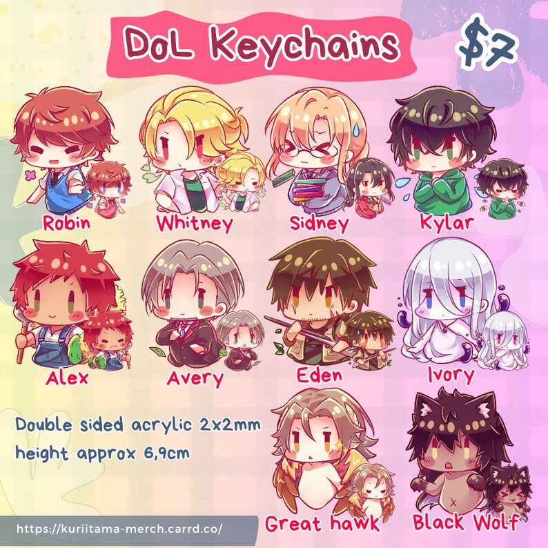 Dol Keychains and Stickers by Kuriitama - Etsy