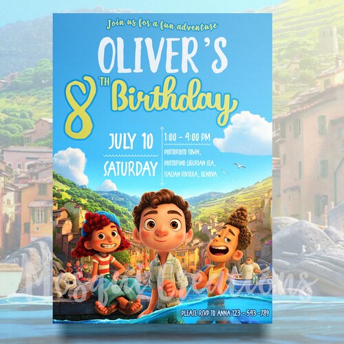 LUCA Birthday Invitation - Etsy