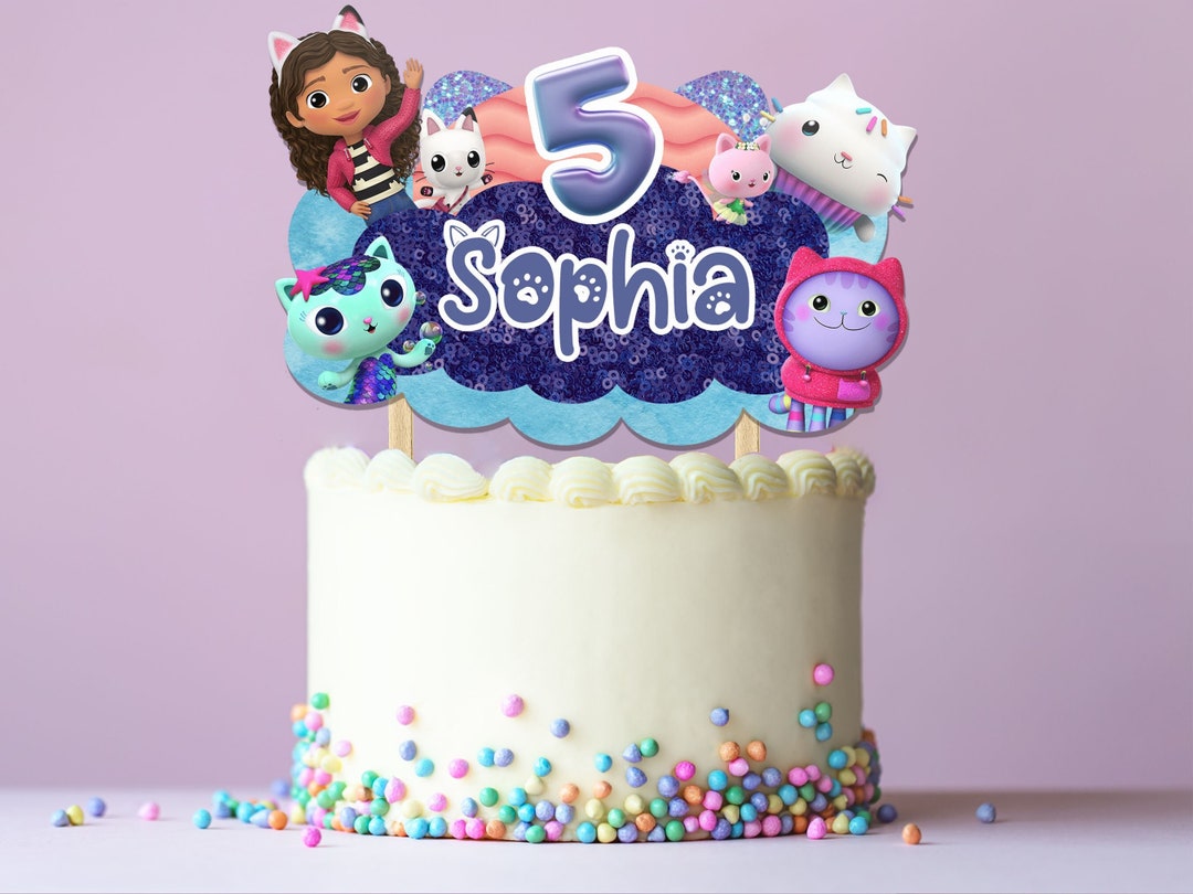 Gabby's Dollhouse Cake Topper, Gabby's Dollhouse Printable, Kids ...
