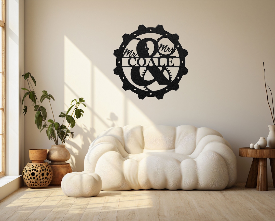 Customized Steampunk Metal Wall Art Sign, Mr & Mrs Steam Punk Sign ...
