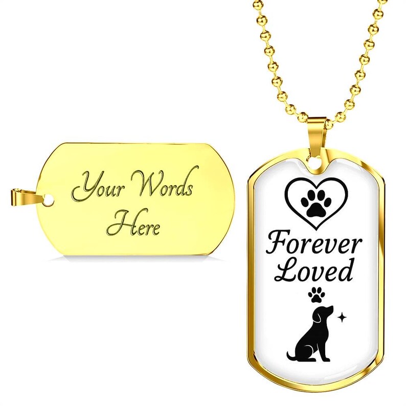 Forever Loved Dog Tag for Dog Owners, Pet Memorial Necklace With ...
