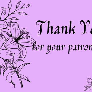 Thank You for Your Patronage Card, Greeting Card, Editable Card, Thank ...