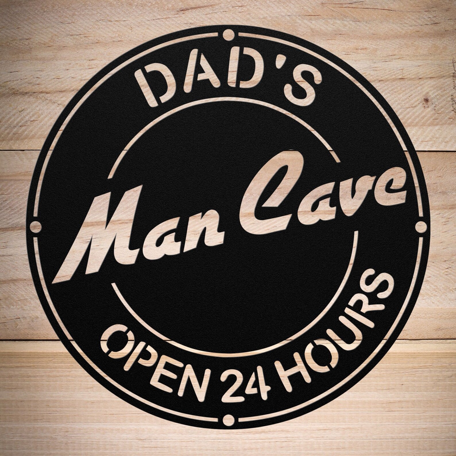 Personalized Dad's Mancave Metal Wall Art, Fathers Day Sign for Dad ...
