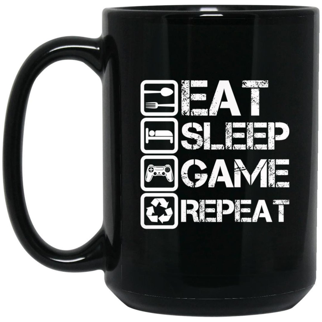 Eat - Sleep - Game - Repeat Ceramic Coffee Mugs, Gamer Drinkware for ...
