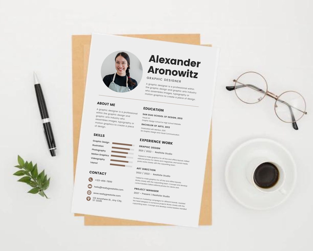 Modern Abstract CV Resume, Template, Curriculum Vitae, Instant Download ...