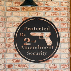 Protected by the 2nd Amendment, Metal Wall Art, Second Amendment Steel ...
