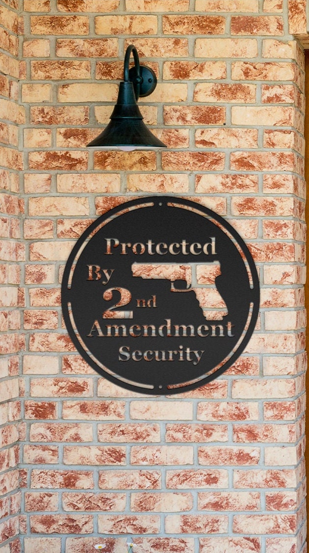 Protected by the 2nd Amendment, Metal Wall Art, Second Amendment Steel ...