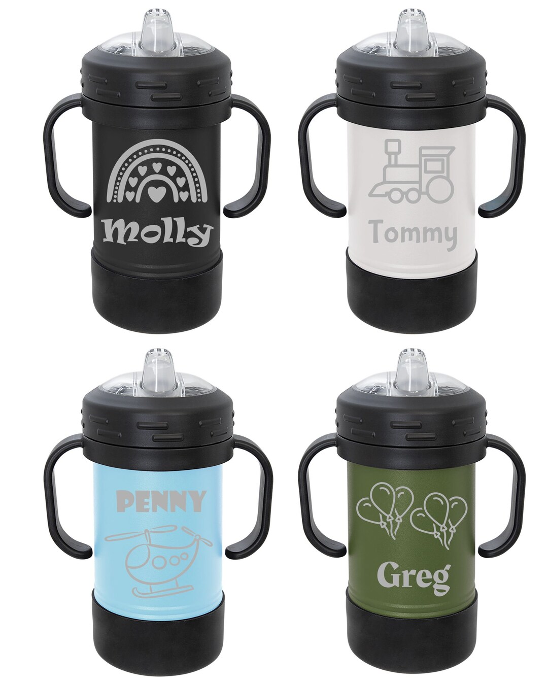 Customized Laser Engraved Sippy Cups, Personalized - Design Your Image ...
