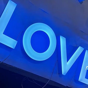 Custom 3D Backlit Sign 3D Metal Business Sign Metal LED - Etsy