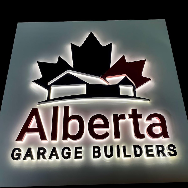 3D Backlit Sign | Custom Metal Backlit Sign | 3D Logo Sign | Office ...