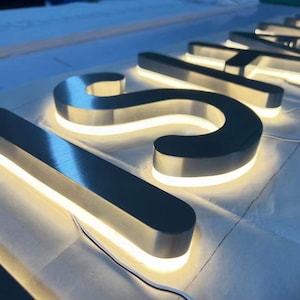 3D Backlit Sign | Custom Metal Backlit Sign | 3D Logo Sign | Office ...