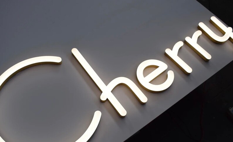 Custom Business Sign 3d Backlit Sign Metal Backlit Signs - Etsy