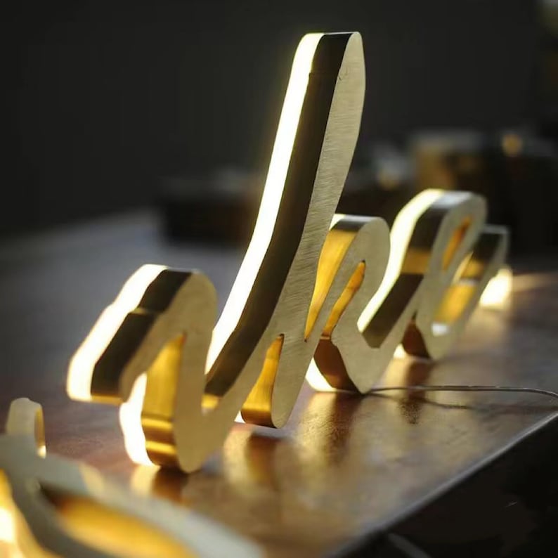 3d Backlit Sign, 3d Led Signage, Custom Outdoor Logo, Light Sign 3d ...