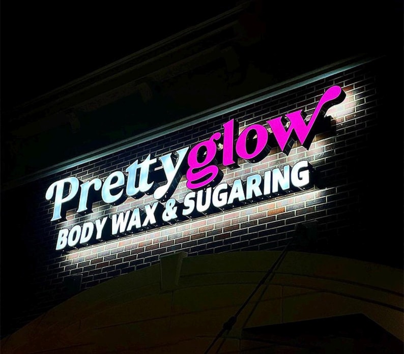 Custom Business LED Logo Sign | 3D Backlit Stainless Steel Signage - Etsy