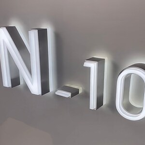 Custom 3D Backlit Sign 3D Metal Business Sign Metal LED - Etsy