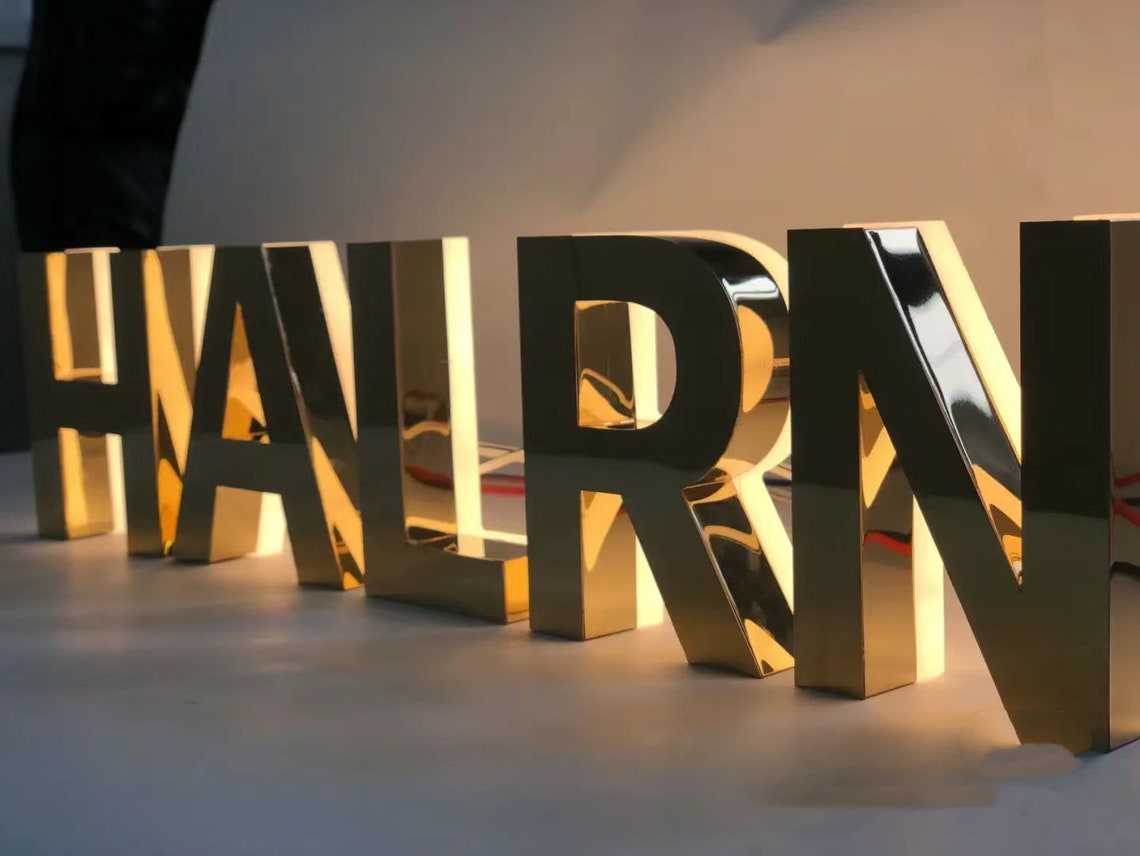 Custom Business Sign 3d Backlit Sign Metal Backlit Signs - Etsy