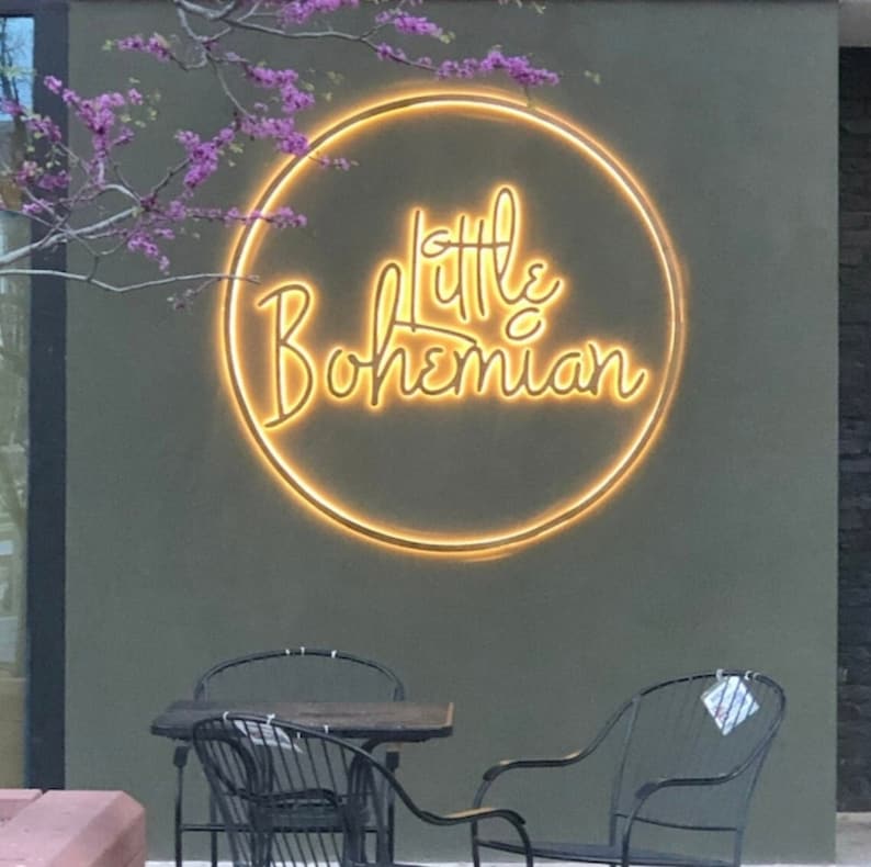 Custom LED Backlit Business Sign | 3D Metal Logo Reception Signage - Etsy