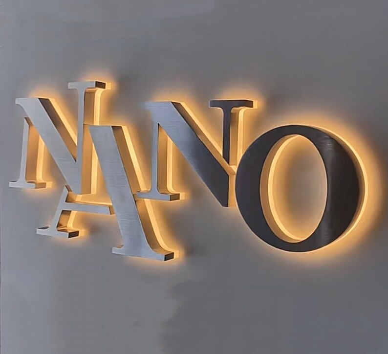 Custom Business Sign 3d Backlit Sign Metal Backlit Signs - Etsy