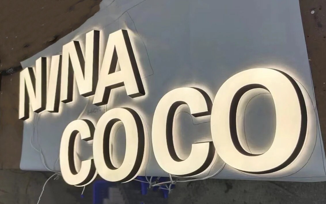 Custom 3D Backlit Sign 3D Metal Business Sign Metal LED Sign Acrylic ...