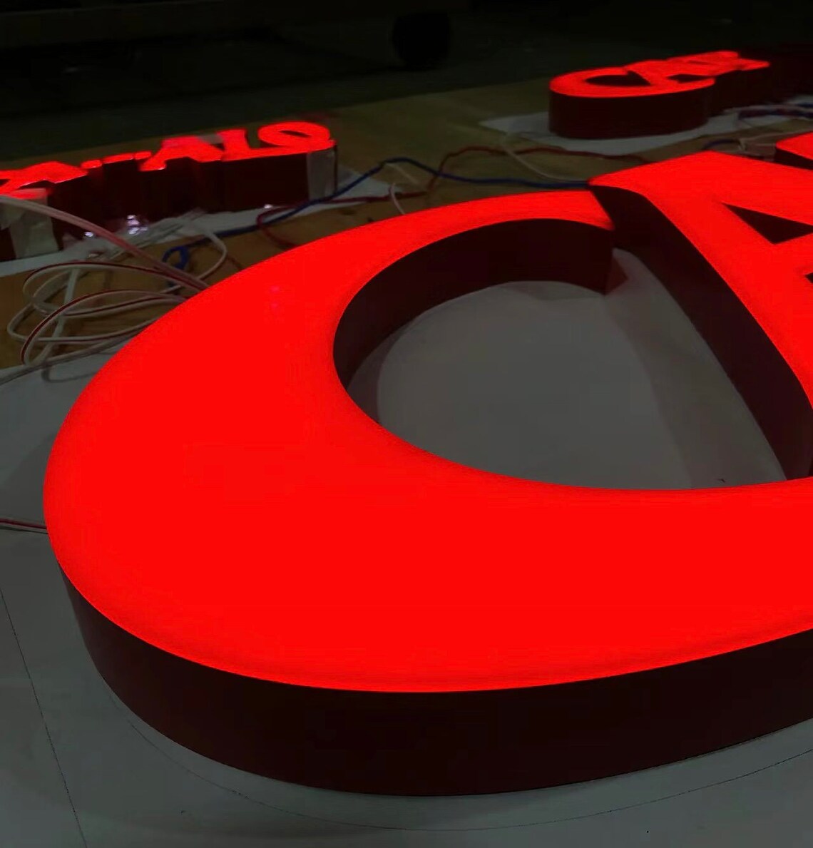 Custom 3D Backlit Sign 3D Metal Business Sign Metal LED - Etsy