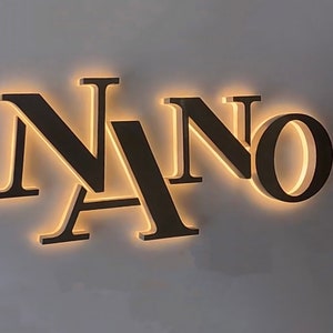 Custom 3D Backlit Sign 3D Metal Business Sign Metal LED - Etsy