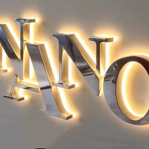 3d Backlit Sign, 3d Led Signage, Custom Outdoor Logo, Light Sign 3d ...