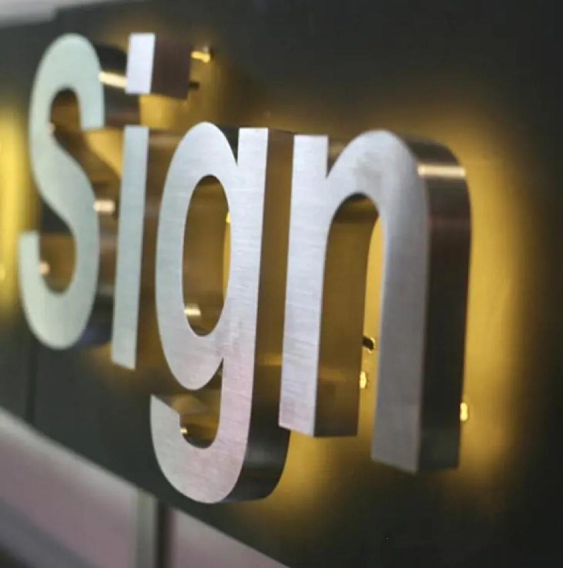 Custom Business Sign 3d Backlit Sign Metal Backlit Signs Custom Acrylic ...