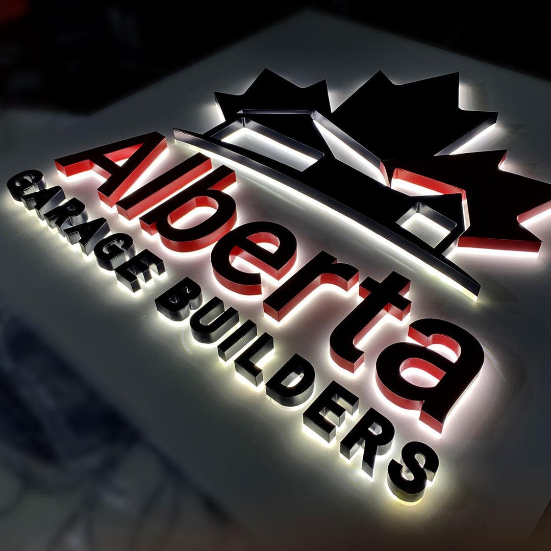 Custom Backlit Sign Backlit Logo Sign Custom Business Sign LED Light ...