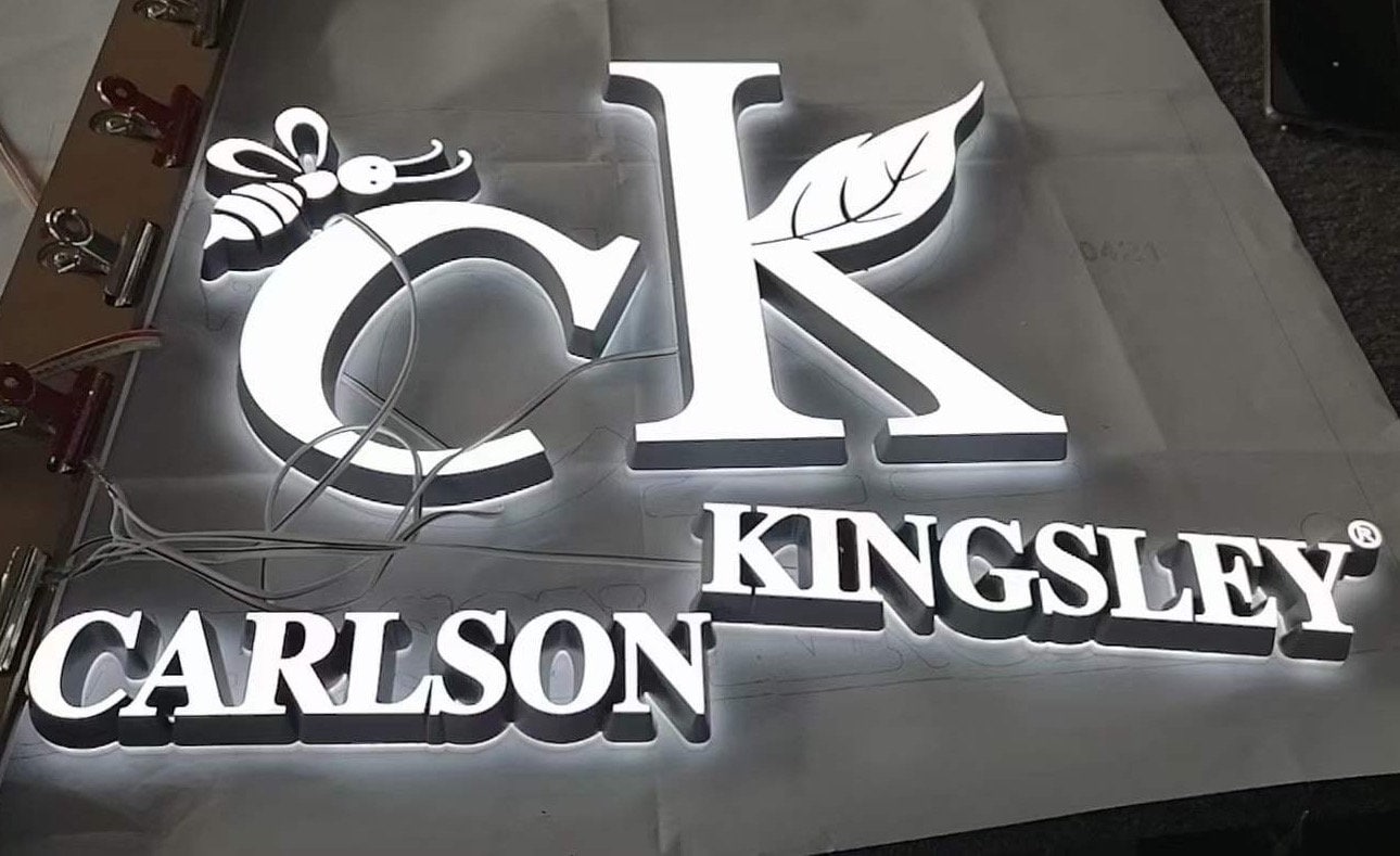 Custom Business Sign Metal Backlit Sign Acrylic Led Sign - Etsy