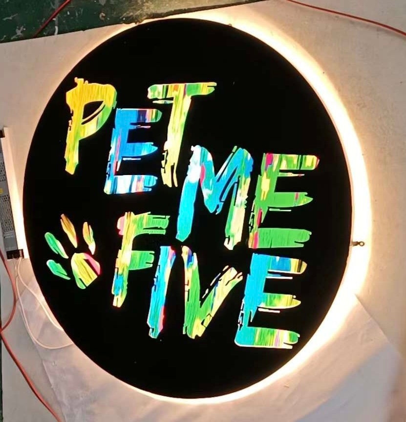 3D Backlit Sign Custom Metal Backlit Sign 3D Logo Sign - Etsy