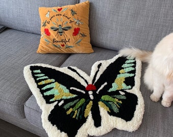 Butterfly Tufted Rug - Etsy