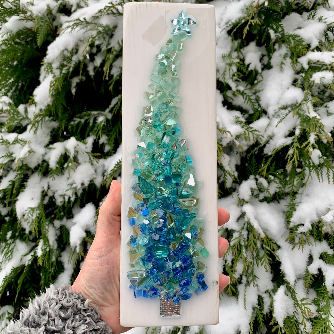 Crushed Glass Christmas Tree or Glistening Pine Tree - Etsy