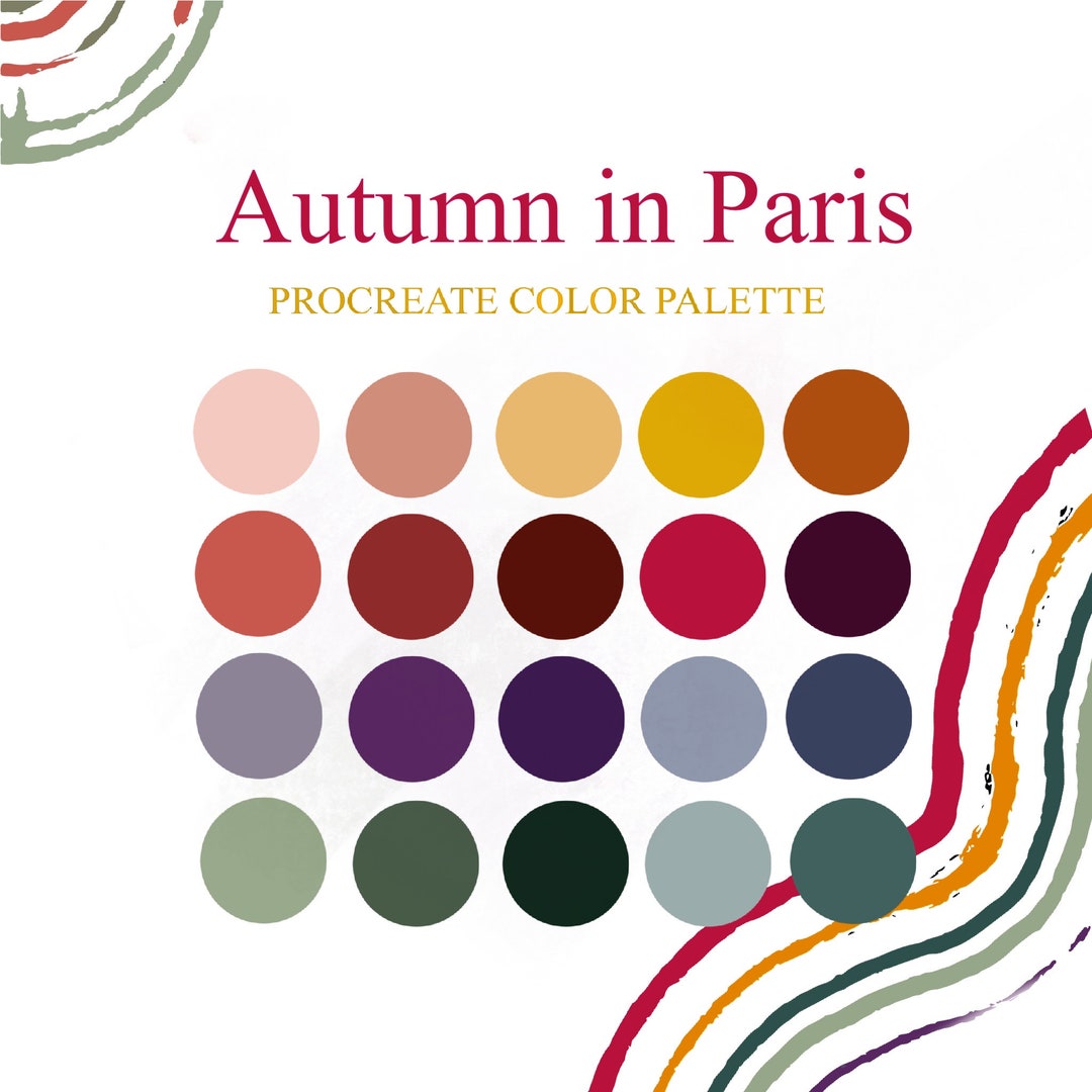 Procreate Color Palette / Procreate Palette/ iPad Pro / Bonus Colouring ...
