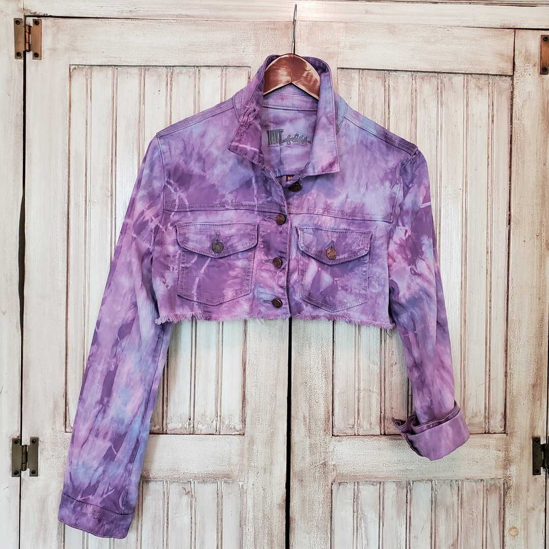 Women's Custom Tie-dyed Denim Bolero Jacket - Etsy